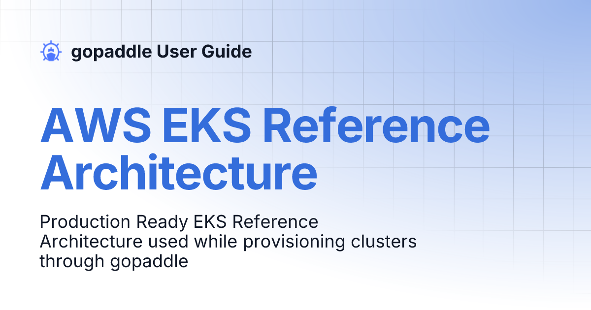 AWS EKS Reference Architecture | gopaddle User Guide
